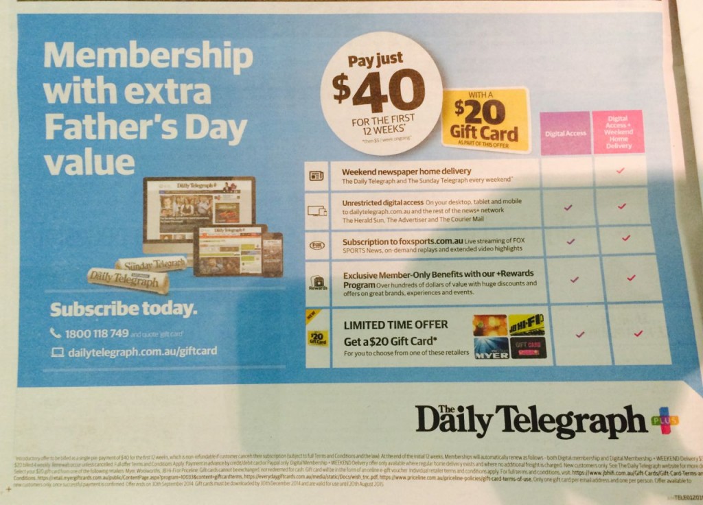 Amazing deal: $20 for 24 weekend newspapers from News Corp | Australian ...