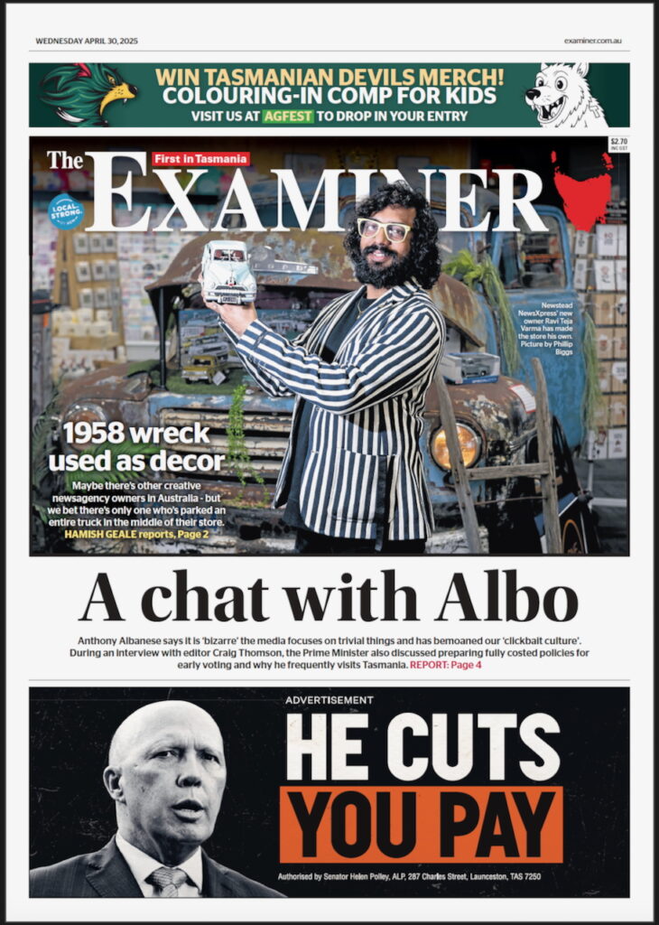Front page story on the transformation newsXpress Newstead | Australian ...